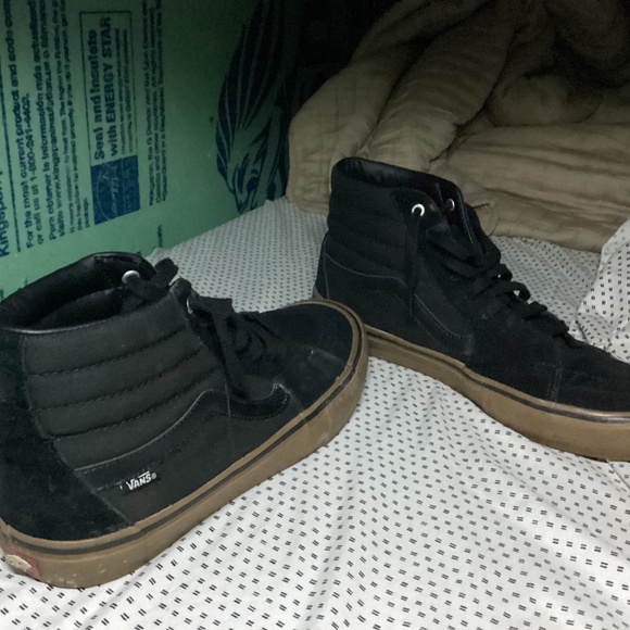 Vans | Shoes | Vans 15 Black With Brown Bottom | Poshmark